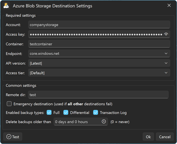SQL Backup Master - Back up to Azure
