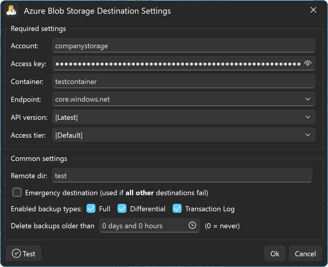SQL Backup Master - Back up to Azure